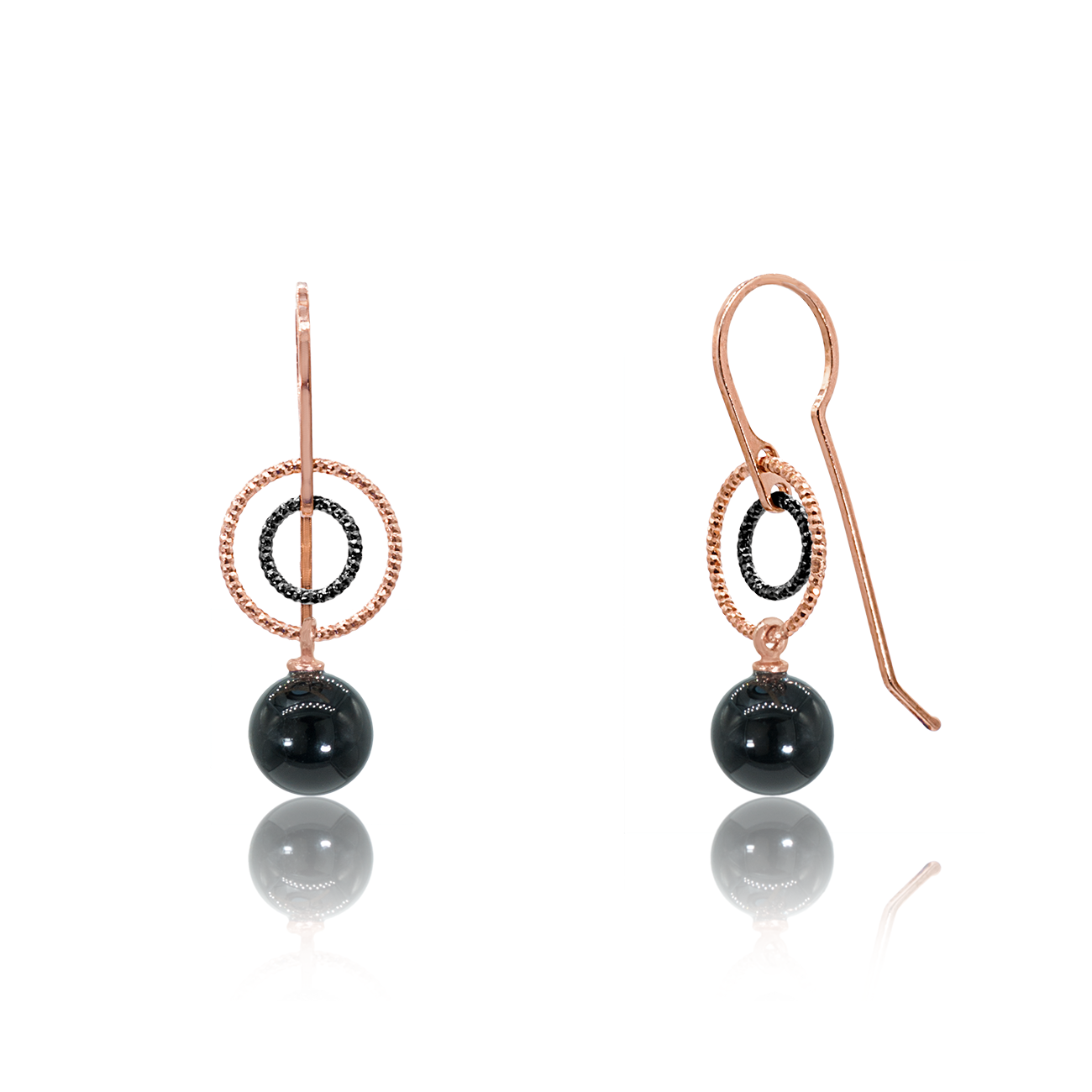 Piccolo Classico Con Onyx Earrings by CiCi Collection | 925 Silver